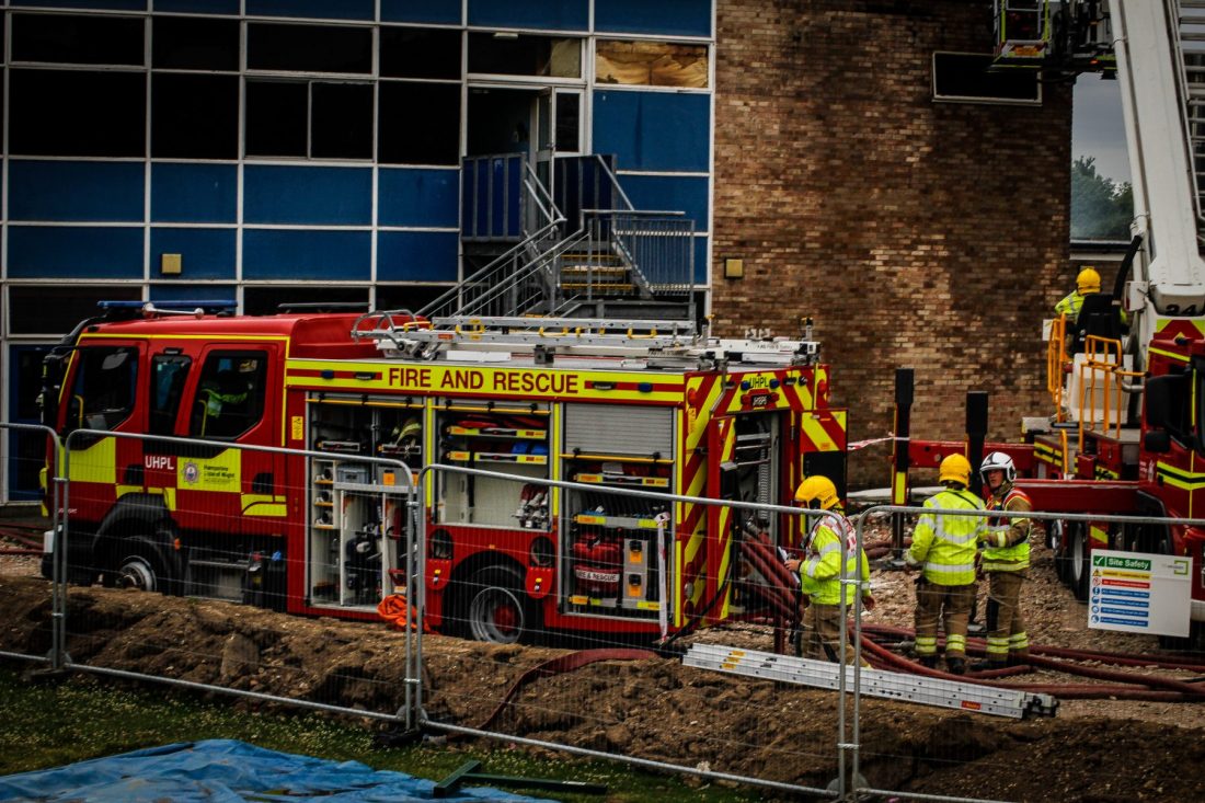 Disused former school building fire extinguished by crews - Hampshire ...