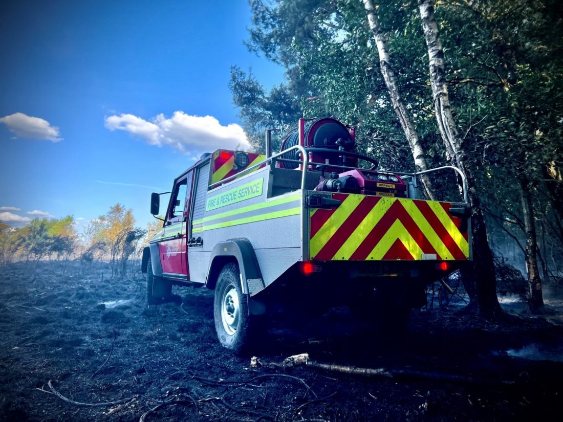 Yateley Common wildfire prompts plea for public to take extra care ...