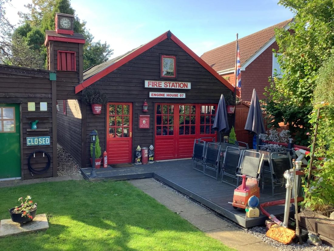 Retired firefighter sees fire station themed shed nominated for award ...