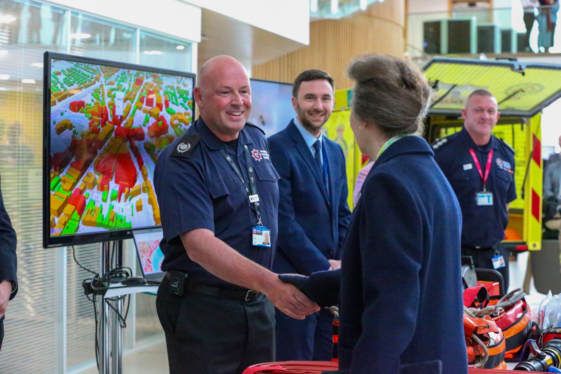 Firefighters meet royalty at Ordnance Survey emergency services ...