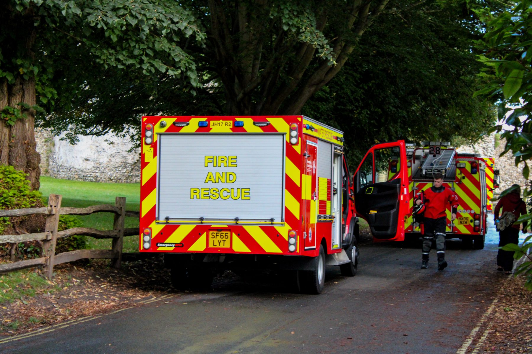 Rescue at Portchester Castle: Firefighters Save Man After 15-Foot Fall ...