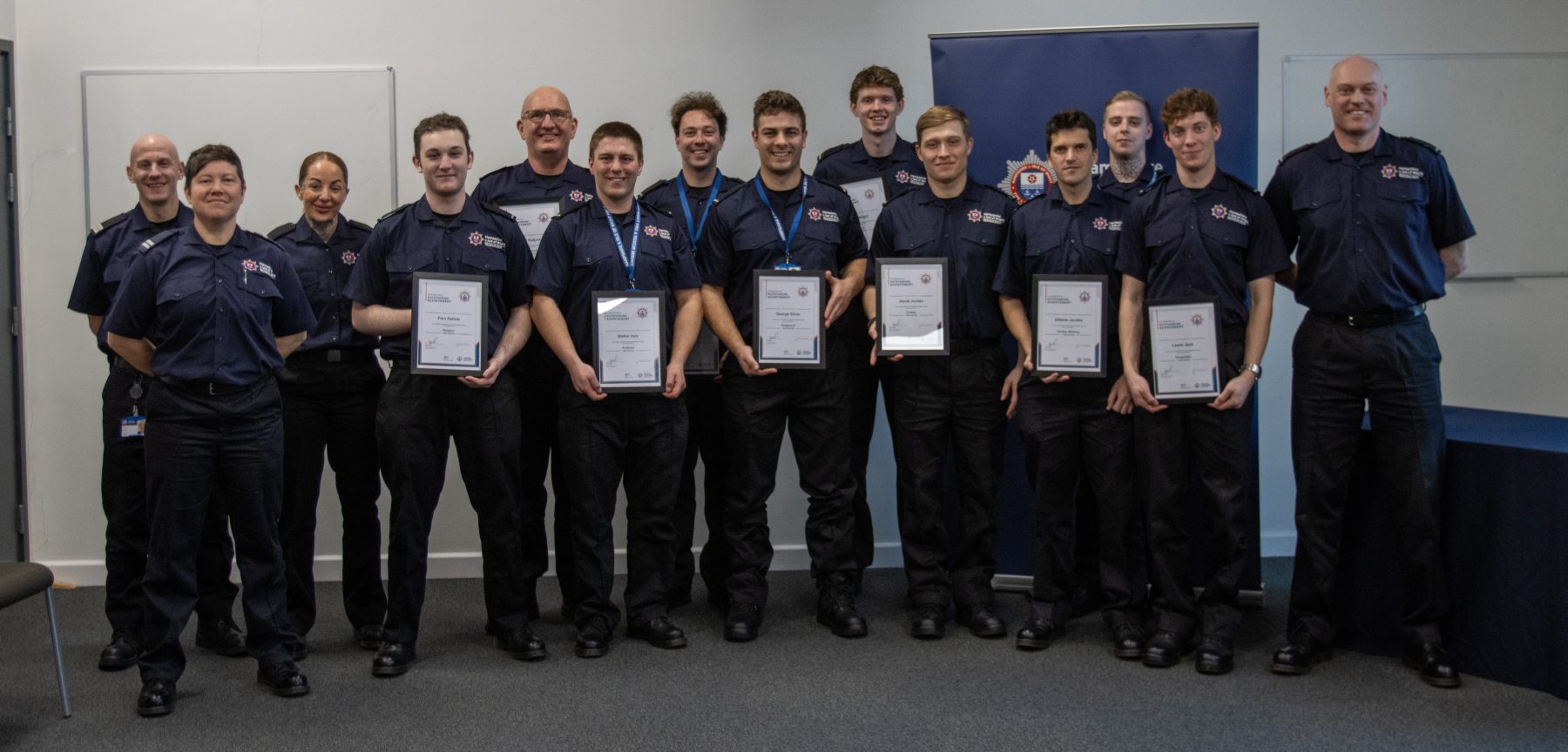 A new group of on-call firefighters complete initial training ...